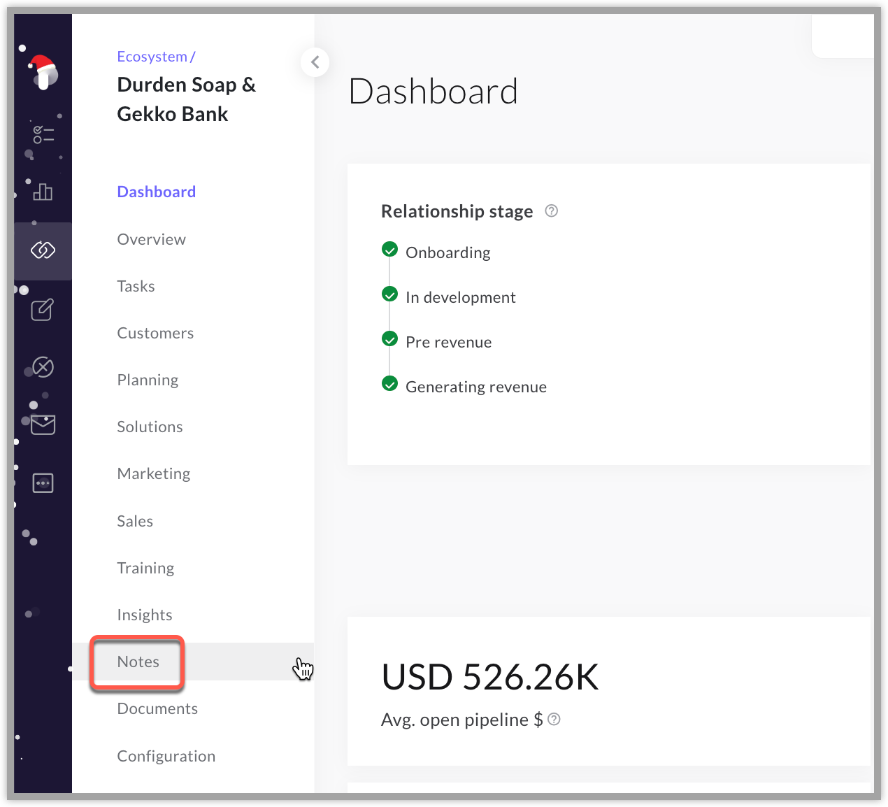 Add a note in a relationship – Pronto Support