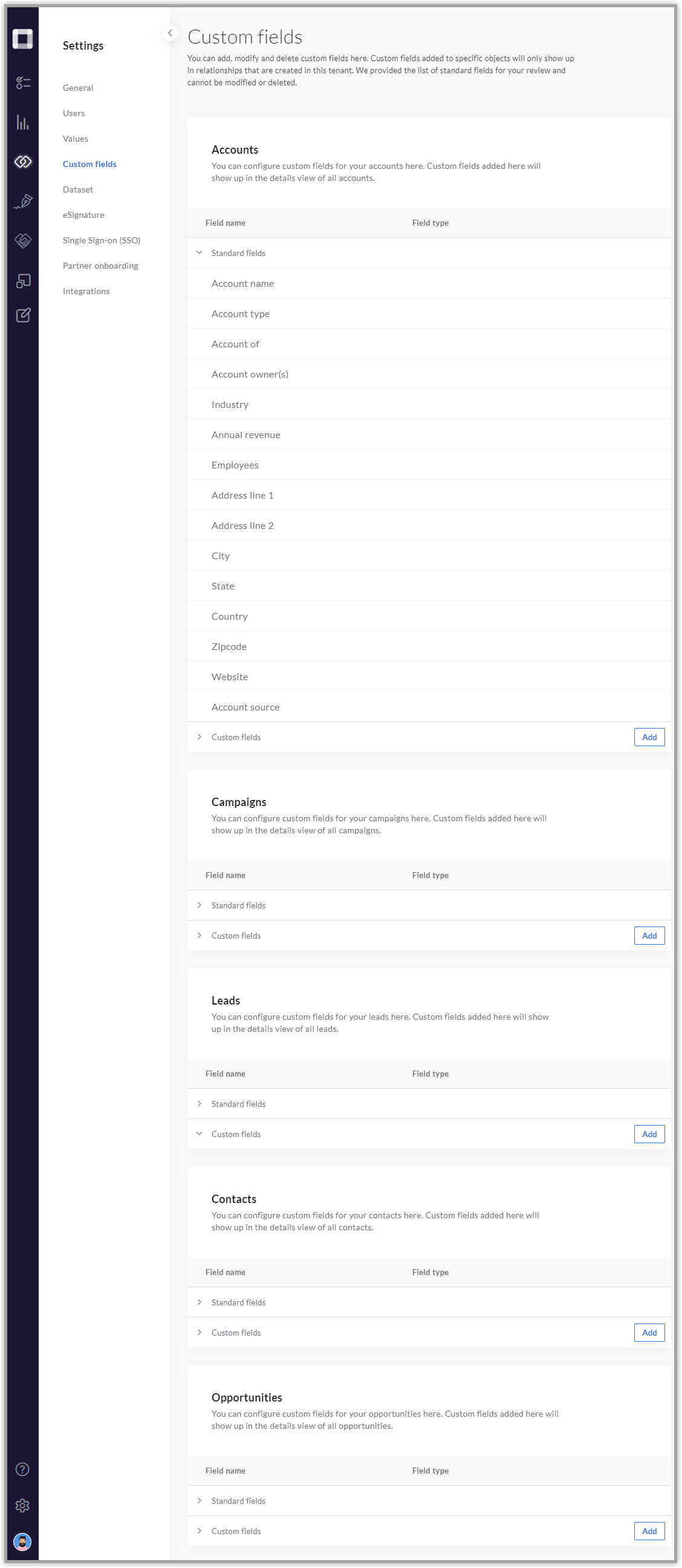 Configure Custom Fields For Default Pronto Objects Pronto Support