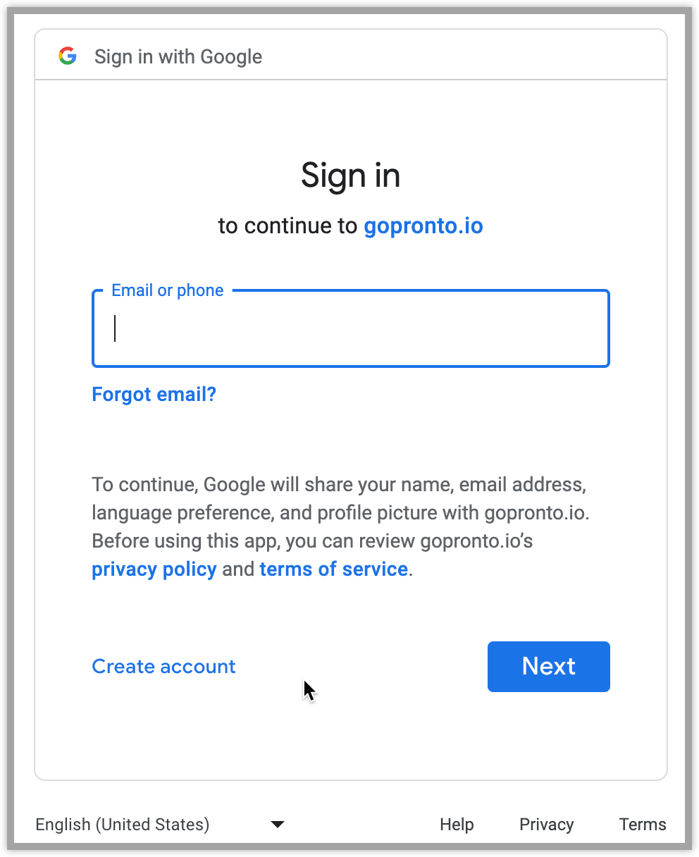 Login to Pronto – Pronto Support