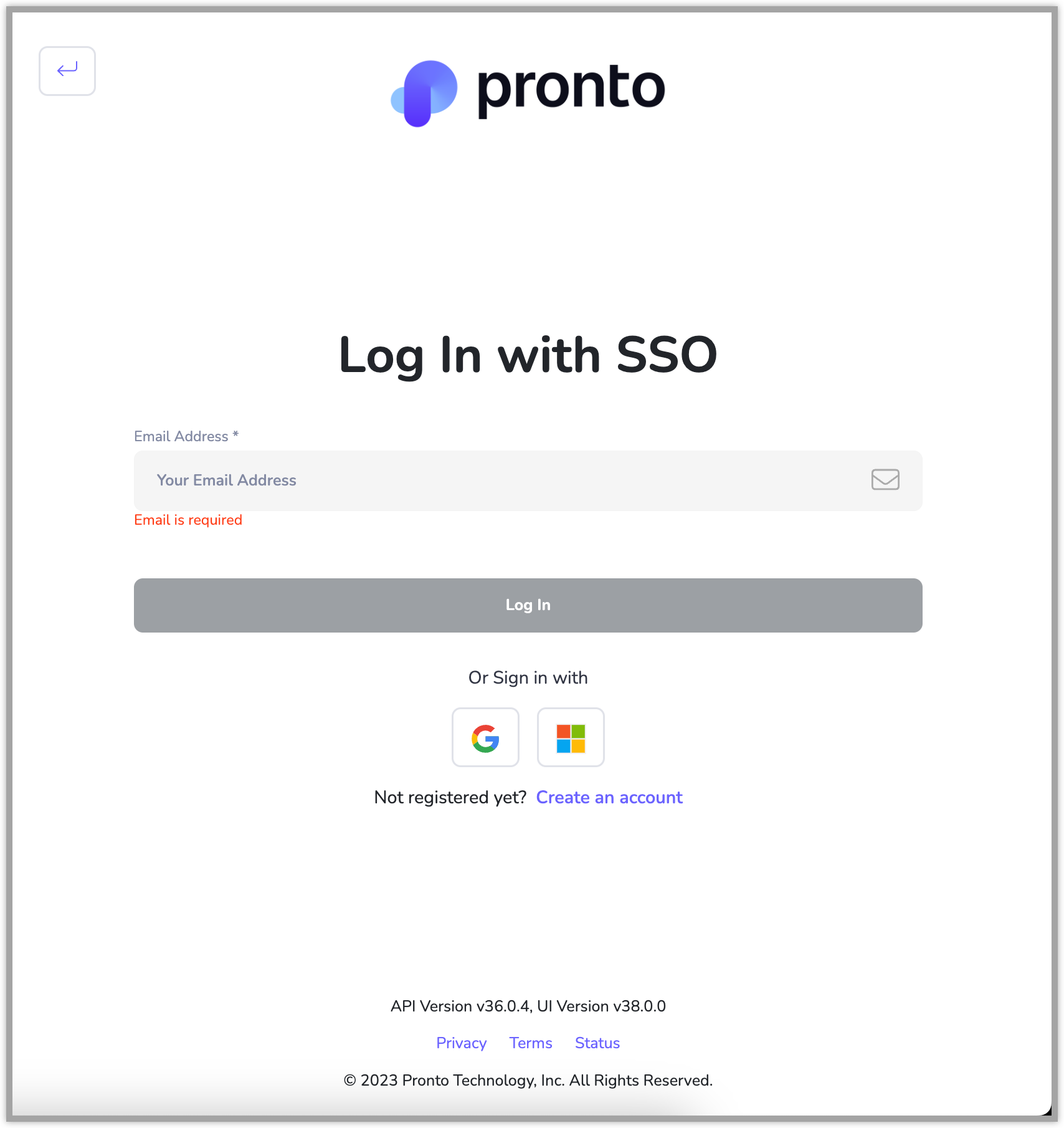 Login to Pronto – Pronto Support