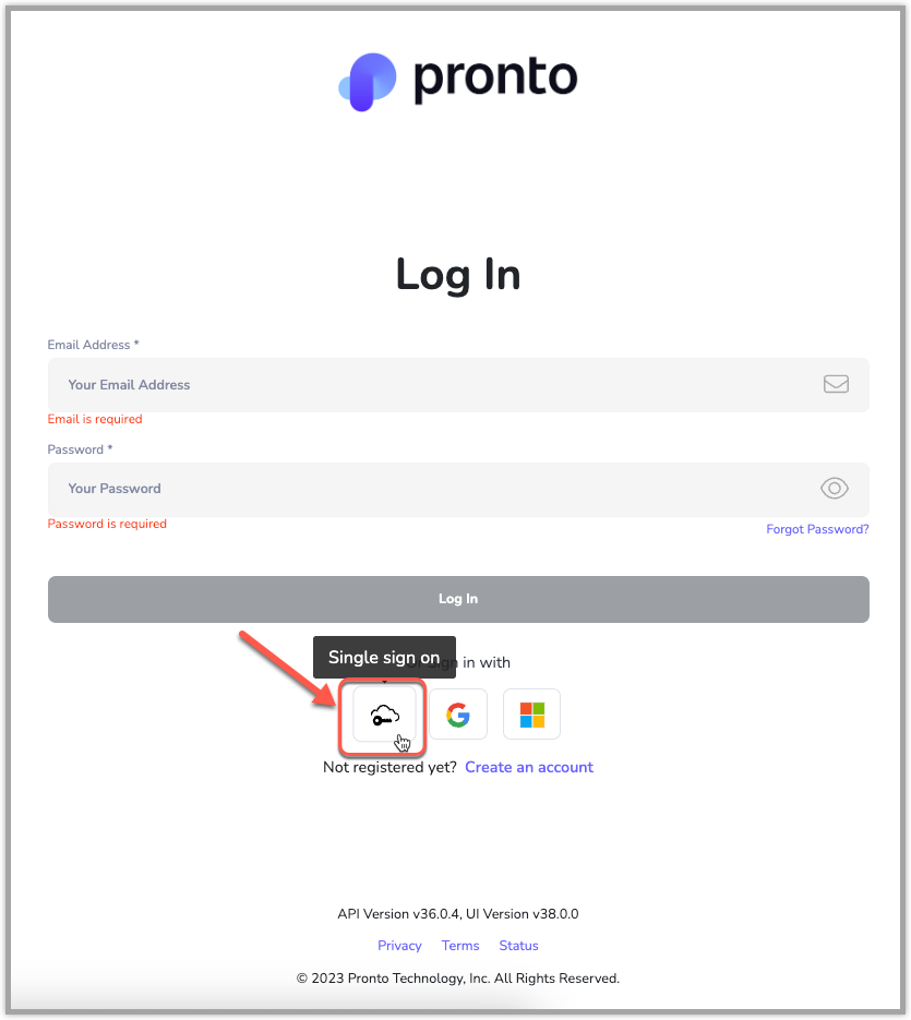 Login to Pronto – Pronto Support