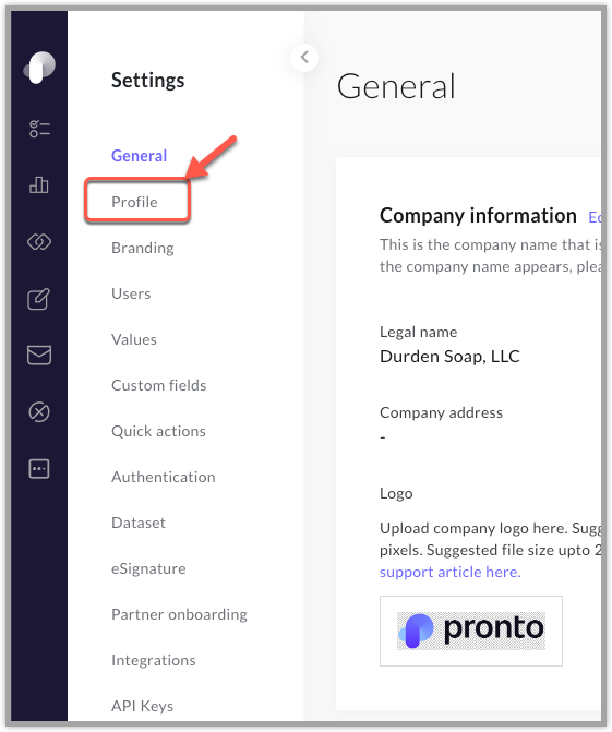 Reset password – Pronto Support