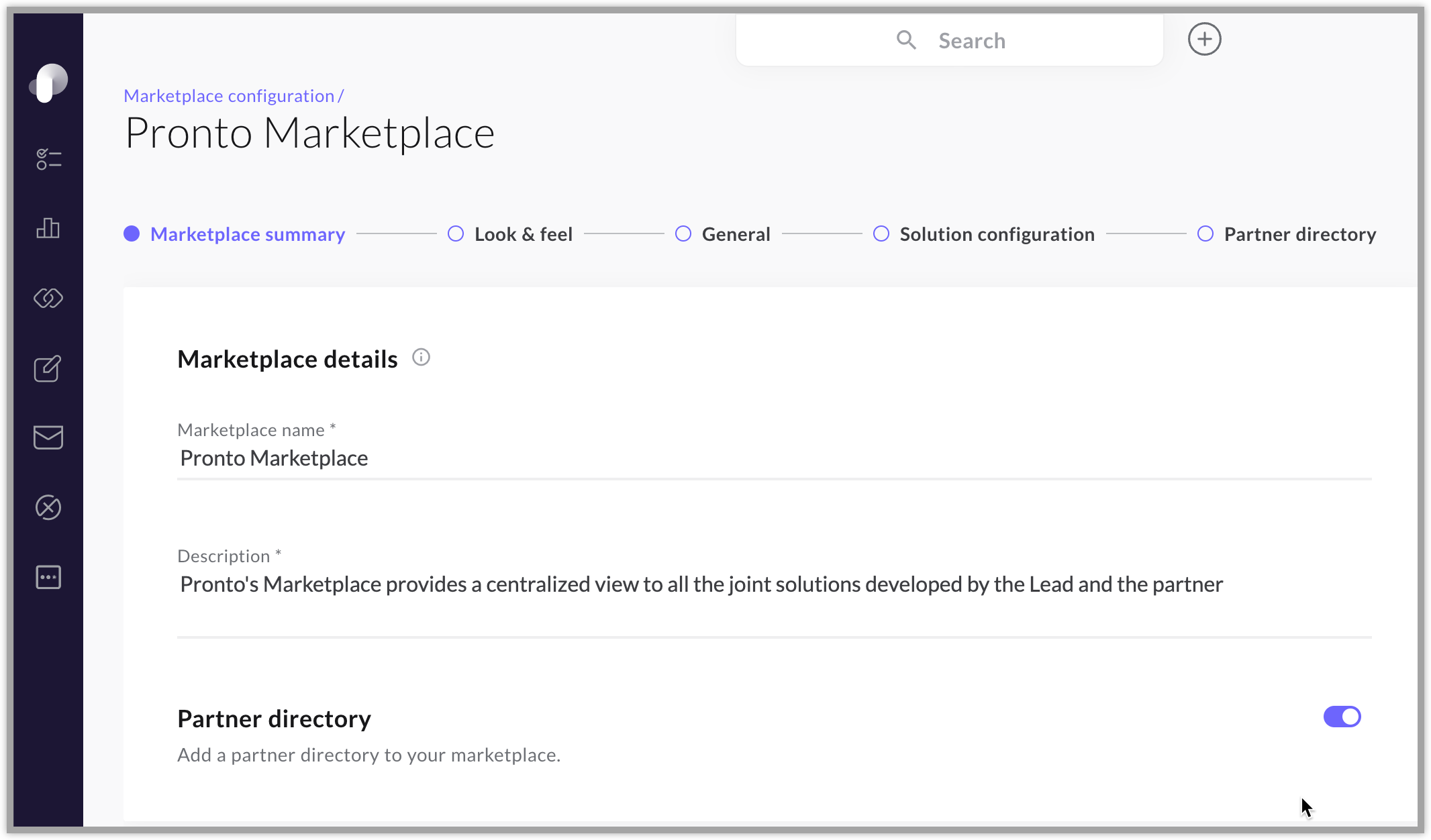Marketplace – Pronto Support