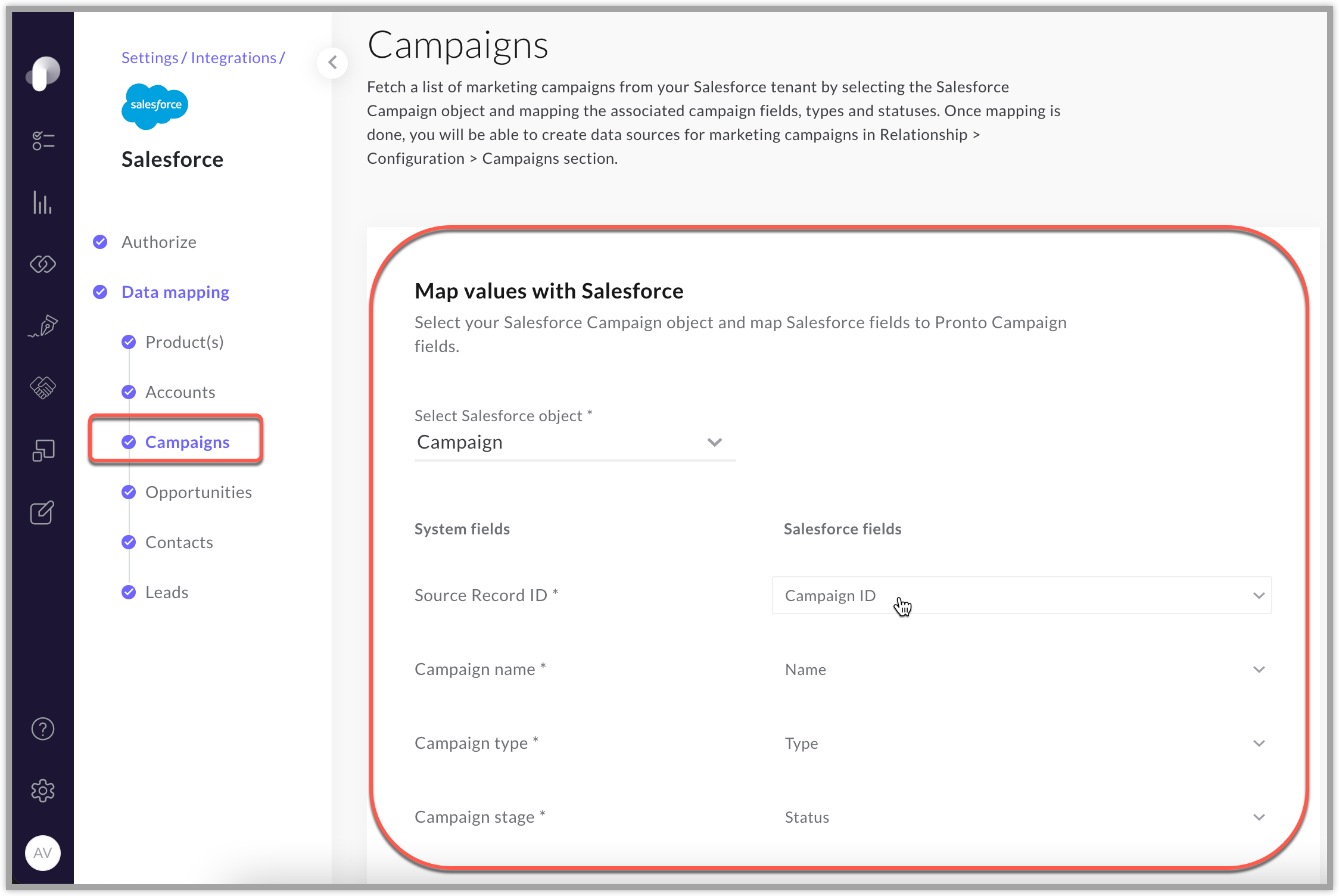 Salesforce - Data mapping Salesforce objects to Pronto objects – Pronto ...