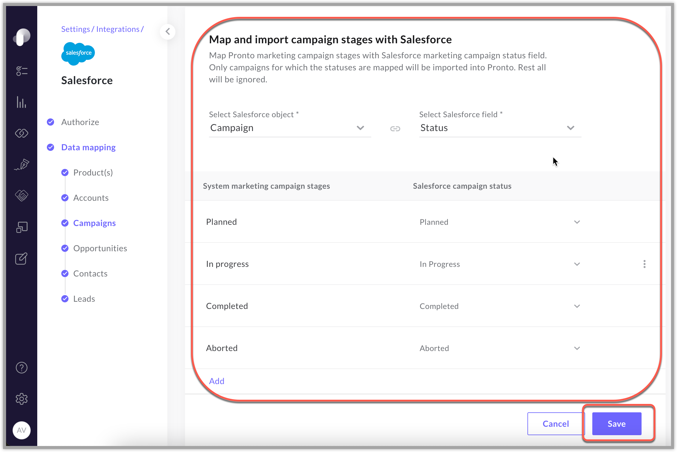 Salesforce Data Mapping Salesforce Objects To Pronto Objects Pronto Support