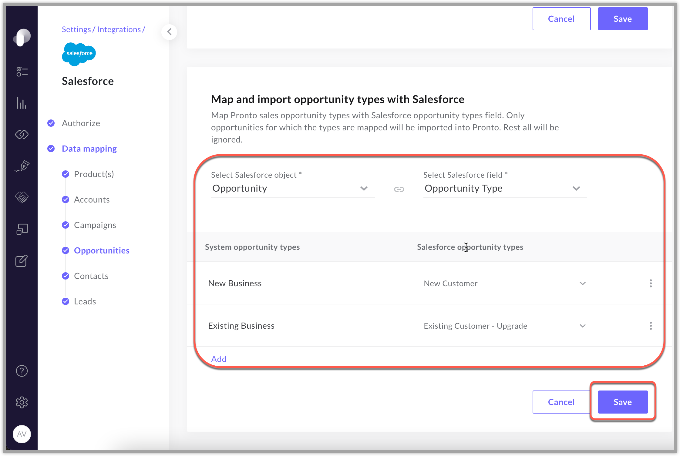 Salesforce Data Mapping Salesforce Objects To Pronto Objects Pronto Support