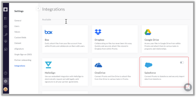 Salesforce - Integration with Pronto – Pronto Support