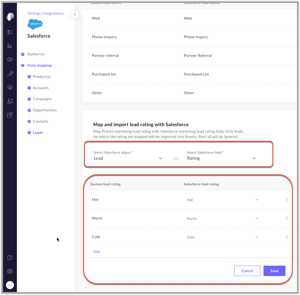 Salesforce - Data mapping Salesforce objects to Pronto objects – Pronto Support