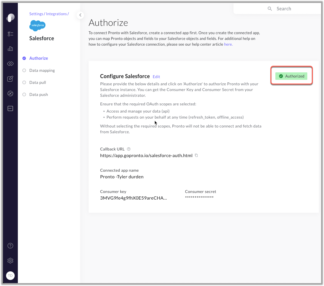 Salesforce Integration With Pronto Pronto Support