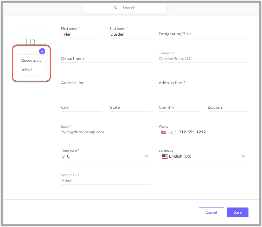 Update your profile and change platform language – Pronto Support