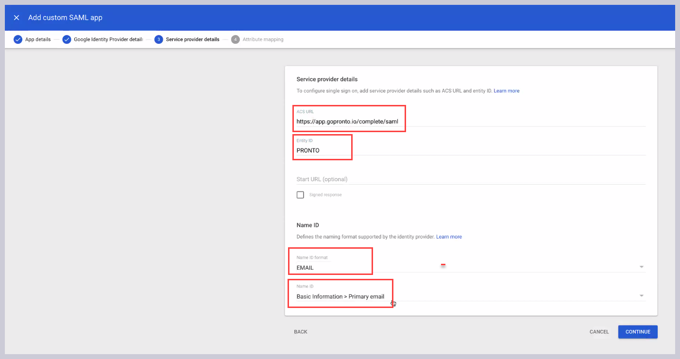 Configure Single Sign-on (SSO) with Google – Pronto Support